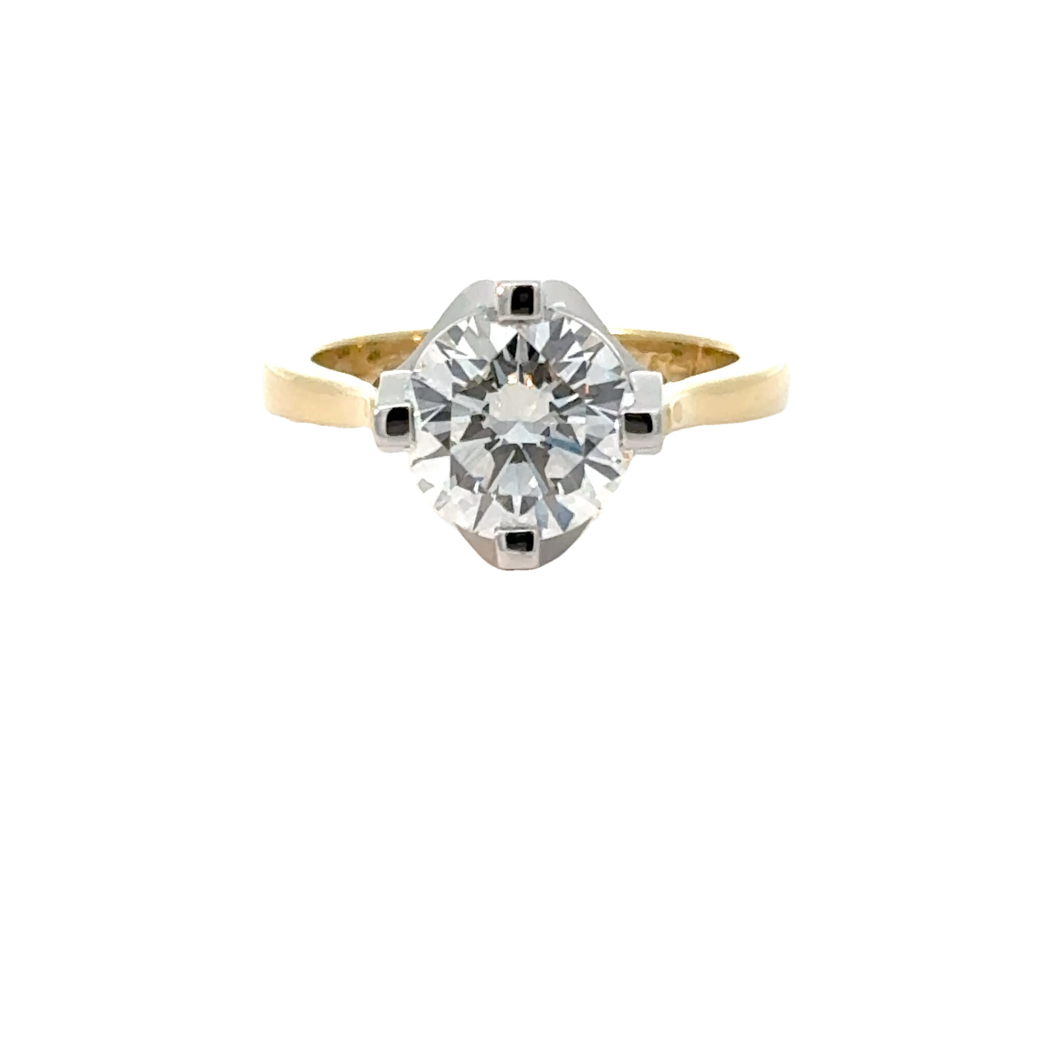 Santa Fe Solitaire deBella Diamond Ring 2.58ct 18k & Platinum - deBella